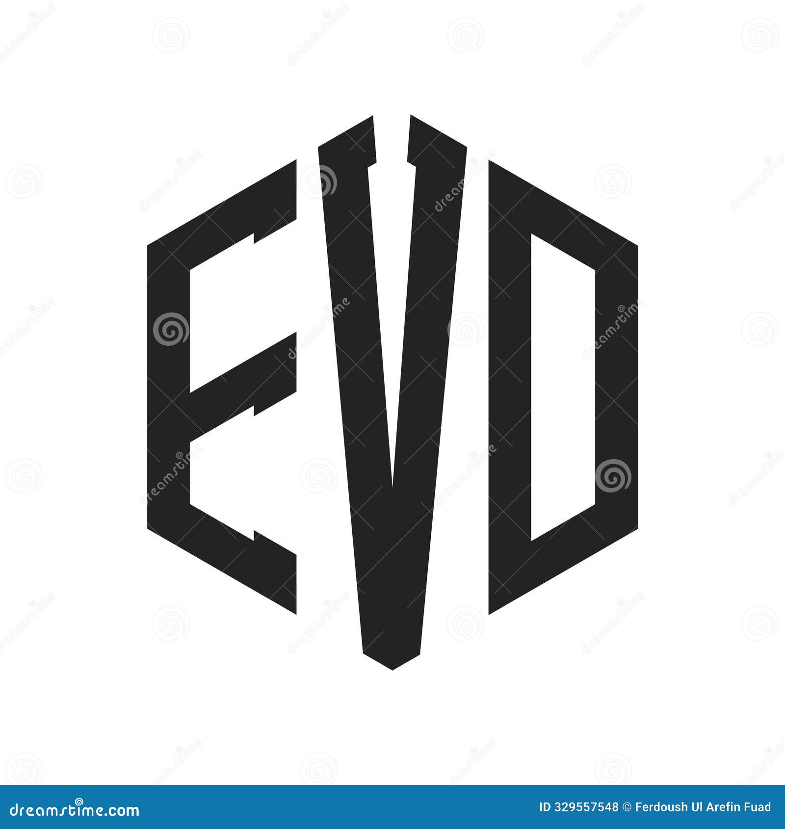 EVD Logo Design. Initial Letter EVD Monogram Logo Using Hexagon Shape ...
