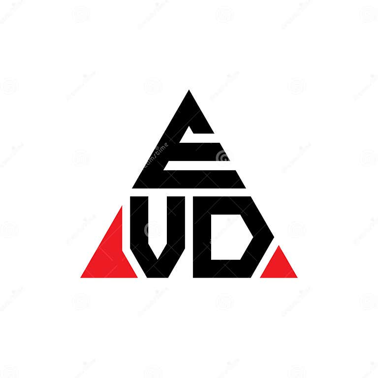EVD Triangle Letter Logo Design with Triangle Shape. EVD Triangle Logo ...