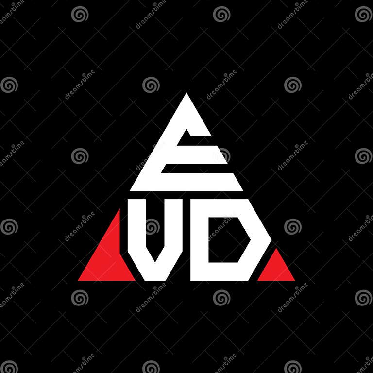 EVD Triangle Letter Logo Design with Triangle Shape. EVD Triangle Logo ...
