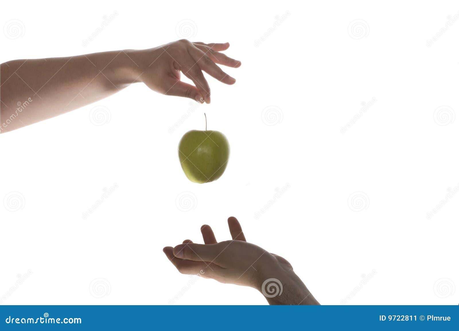 Eve Adam und grüner Apfel stockbild. Bild von allegorie - 9722811