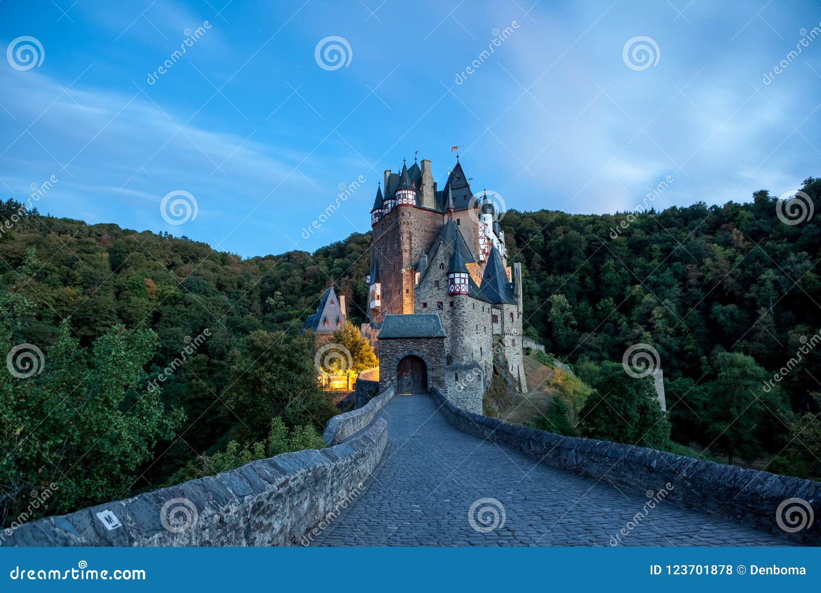 Ghostly Eltz Castle stock photo. Image of gothic, nature - 123701878