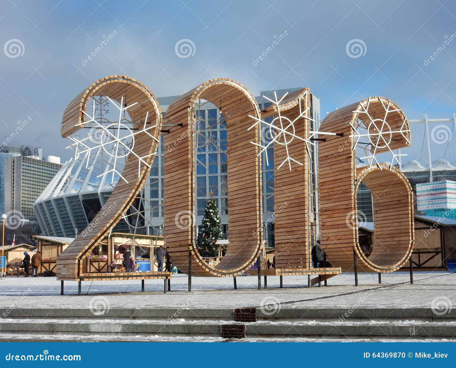 On the Eve of 2016 New Year in Kiev Editorial Image - Image of kiev ...