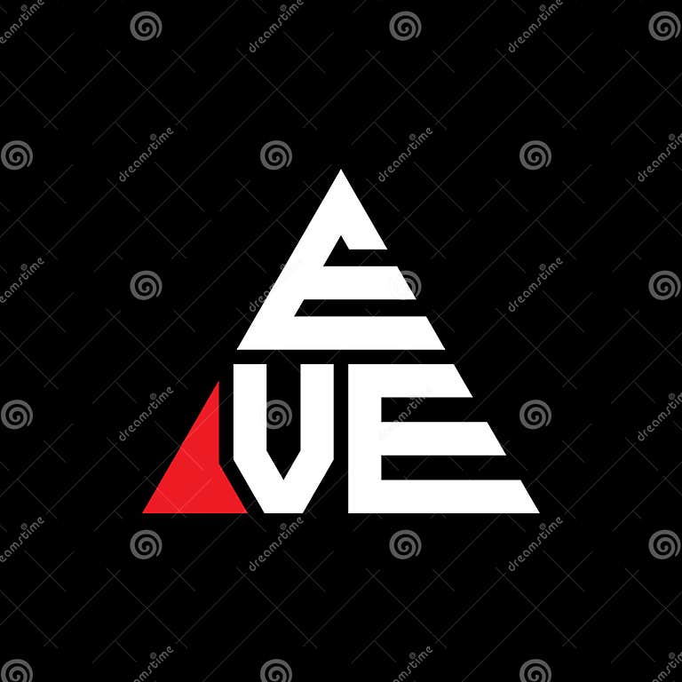 EVE Triangle Letter Logo Design with Triangle Shape. EVE Triangle Logo ...