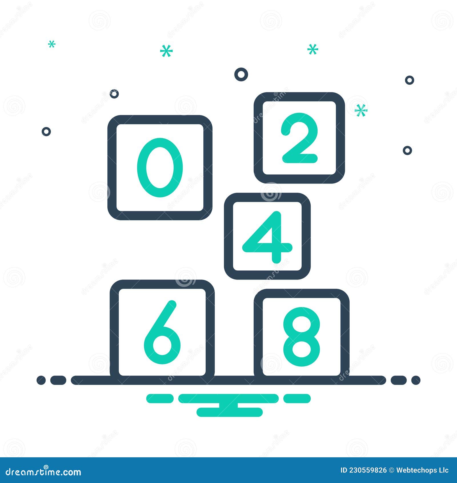 Mix Icon for Even, Number and Count Stock Vector - Illustration of ...