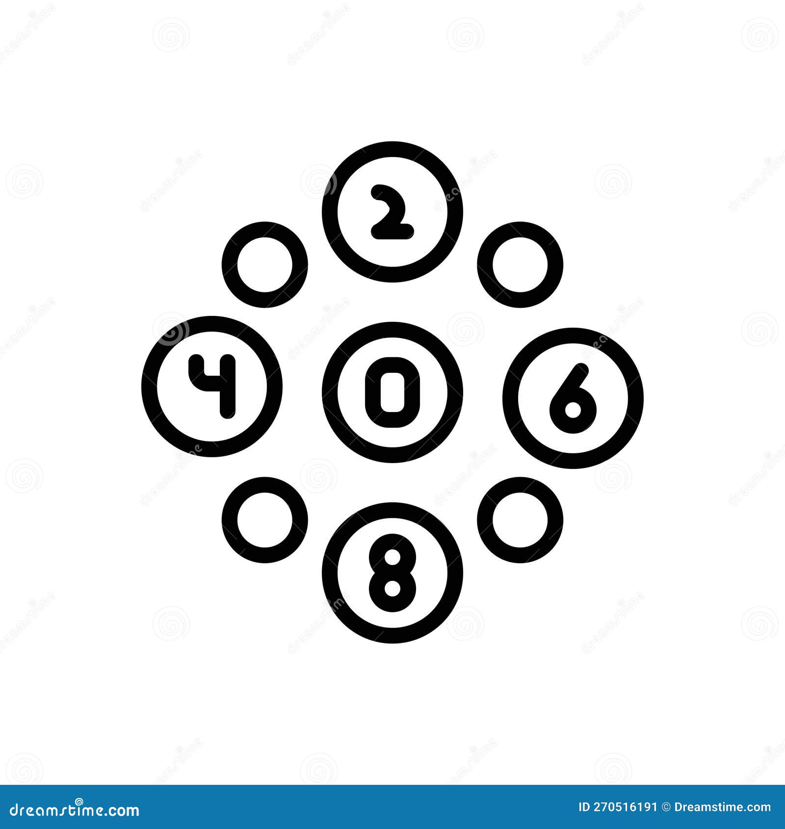 Black Line Icon for Even, Number and Count Stock Vector - Illustration ...