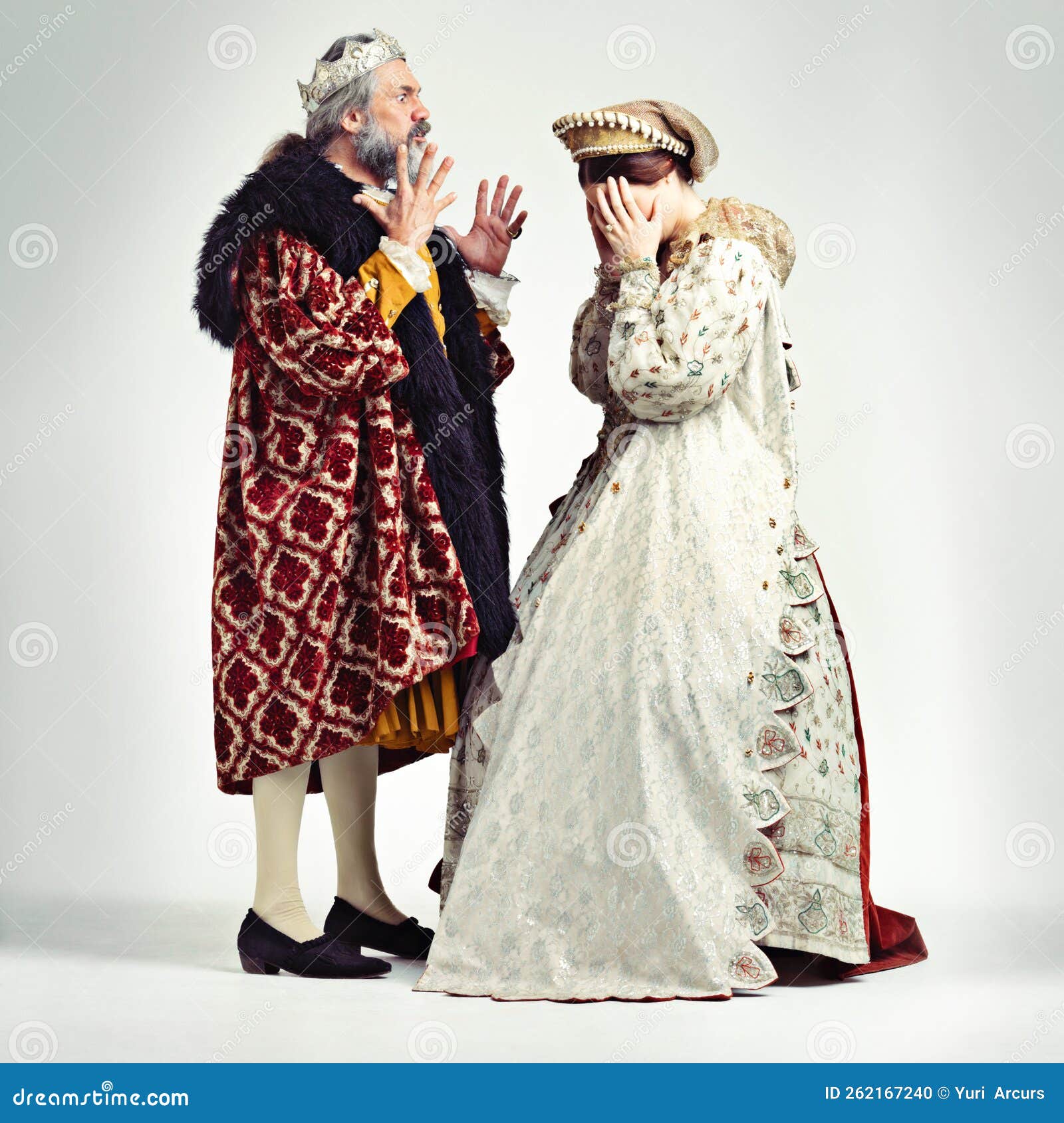 Even Royals Have Problems. Studio Shot of a King and Queen Arguing ...