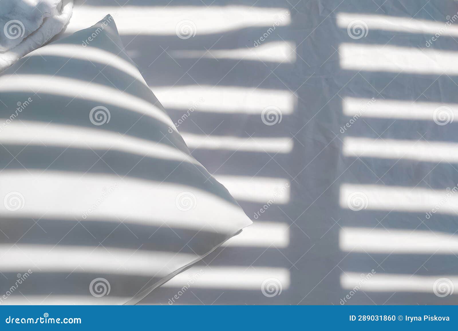 Even Stripes of Shadows from the Sun on the Bed Stock Photo - Image of ...