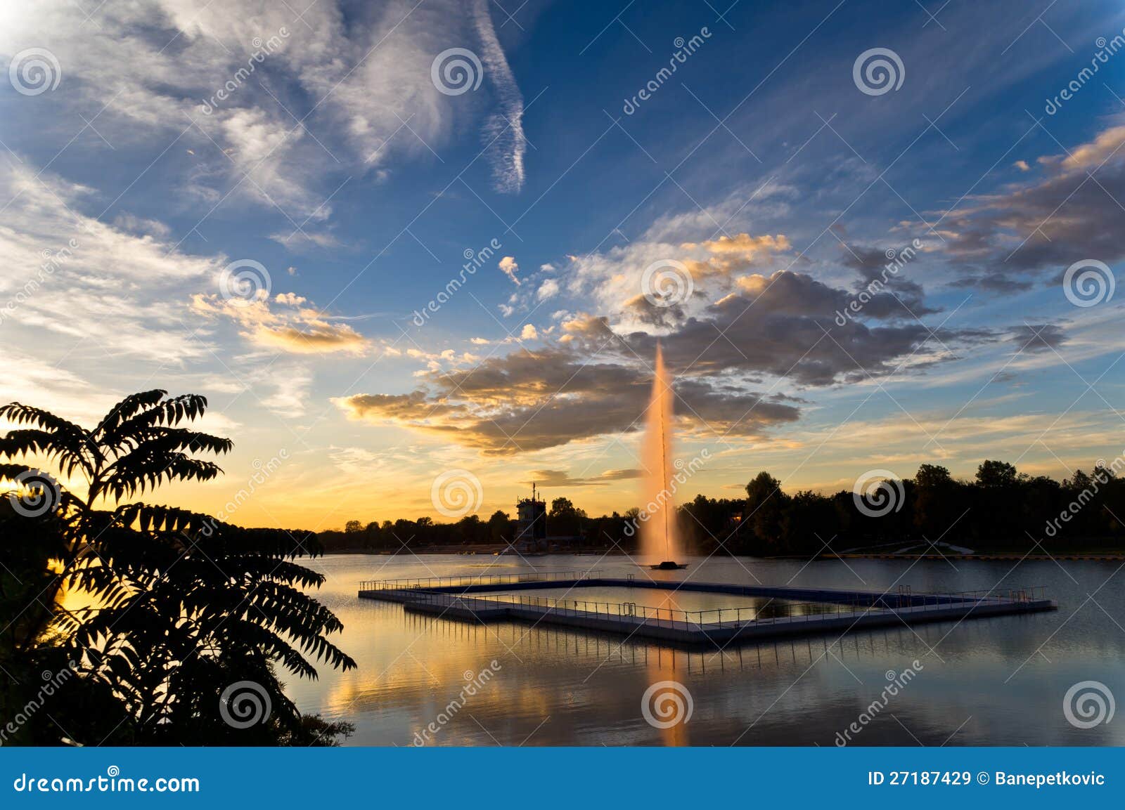 Evening on Ada lake stock image. Image of outdoor, blue - 27187429