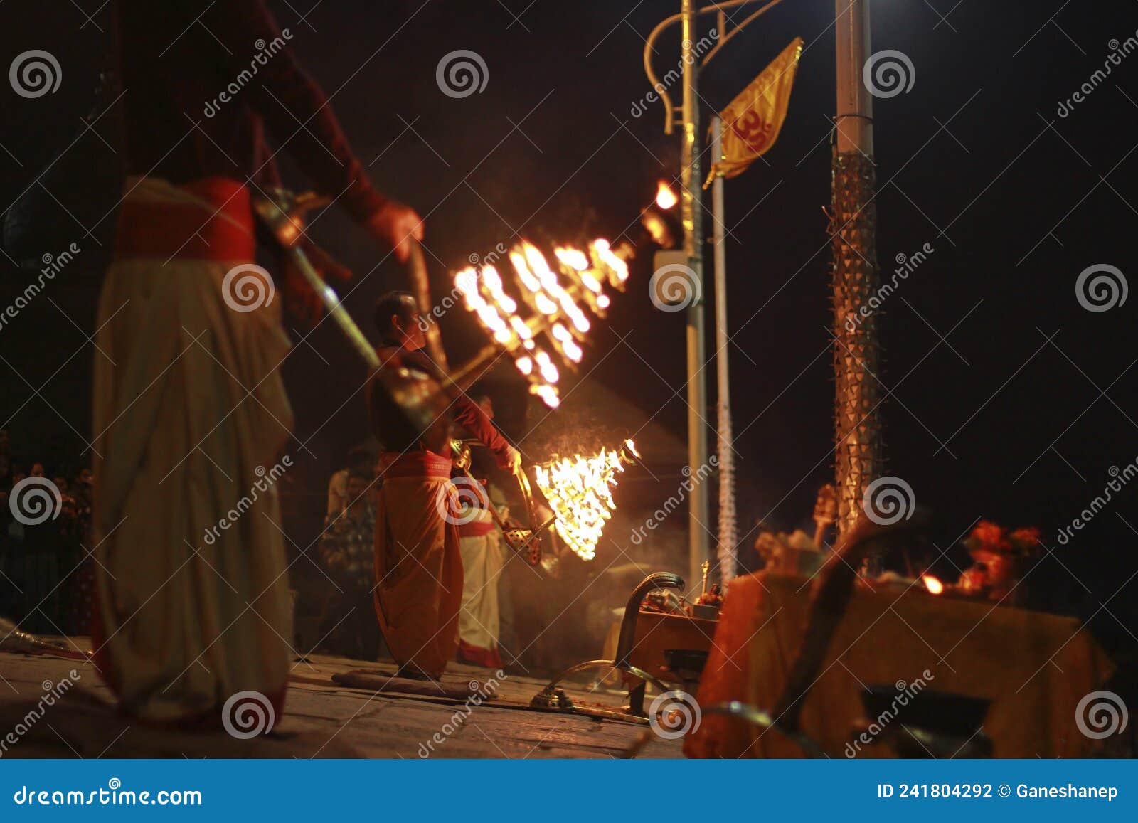 Evening Arati Ritual at a Hindu Temple in Nepal Editorial Photography ...