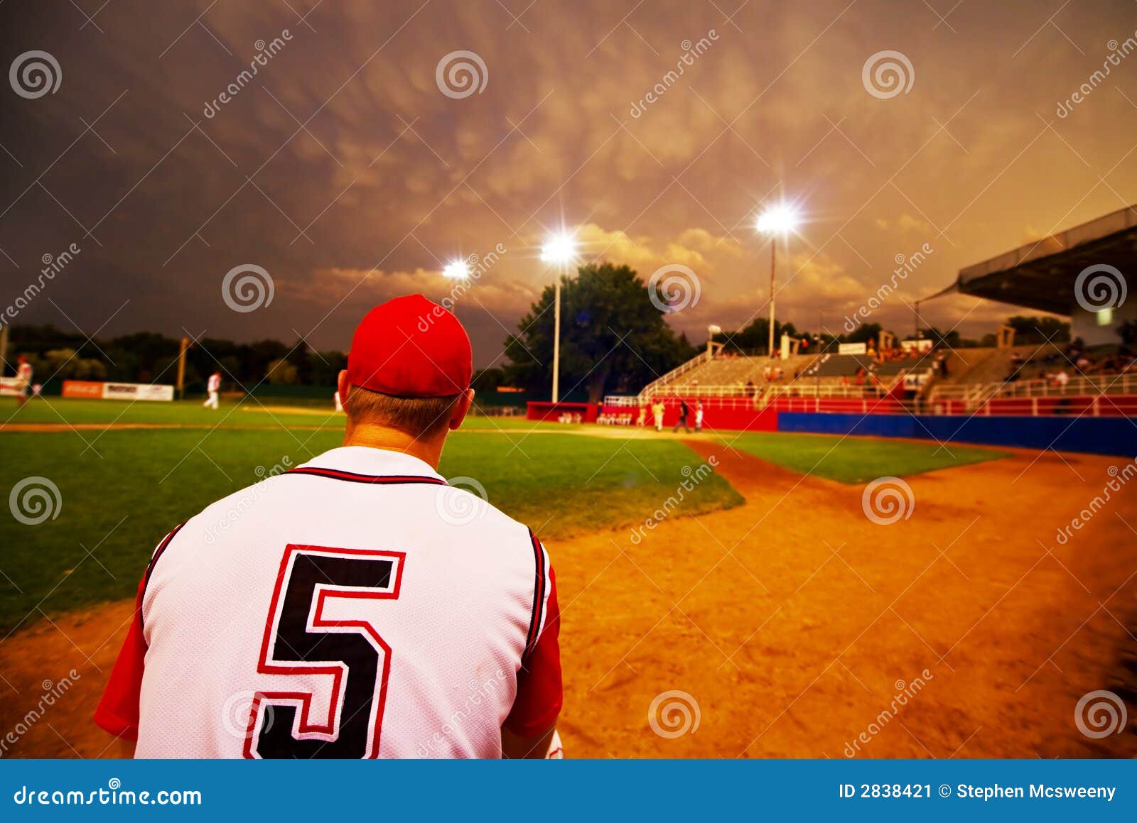 Evening baseball stock image. Image of mound, game, background - 2838421