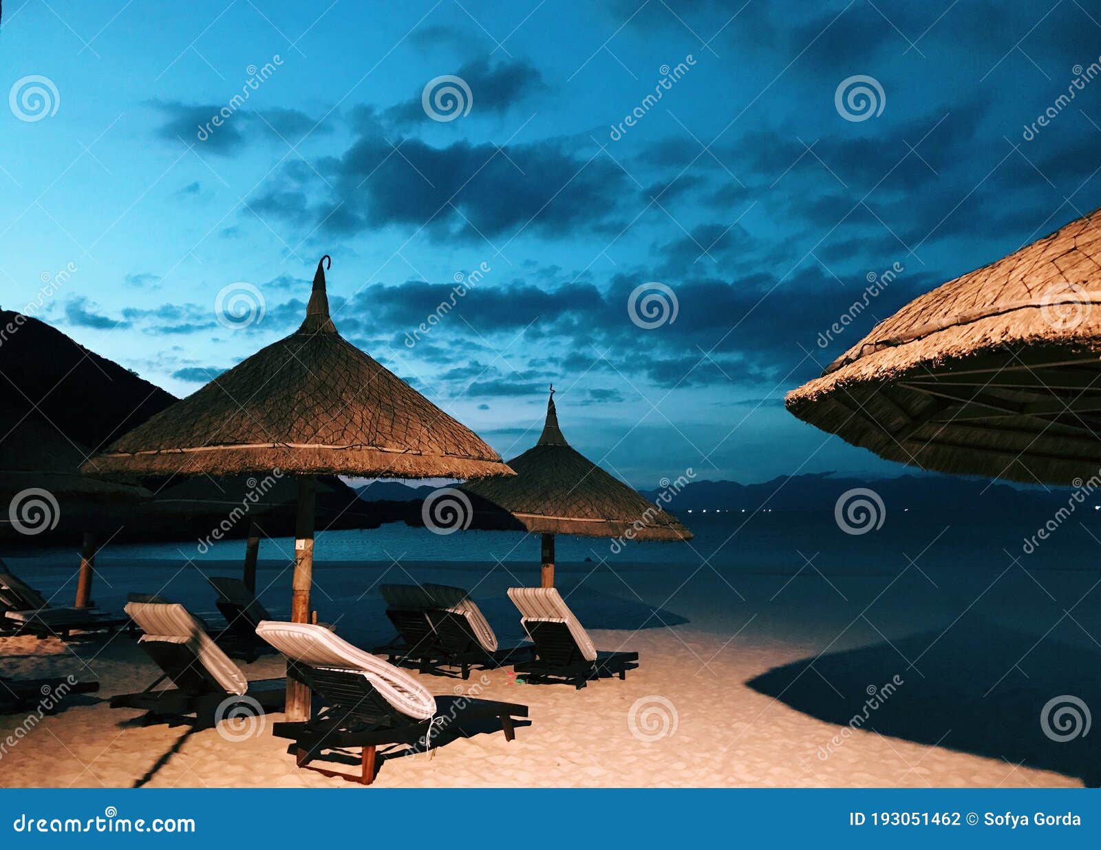 Evening beach stock photo. Image of beach, summer, evening - 193051462