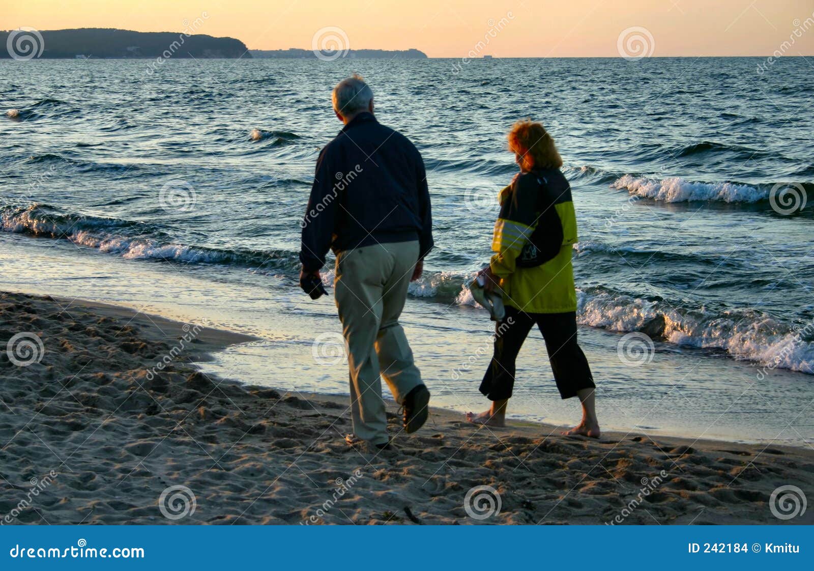 Evening beach stroll stock photo. Image of mood, leisure - 242184