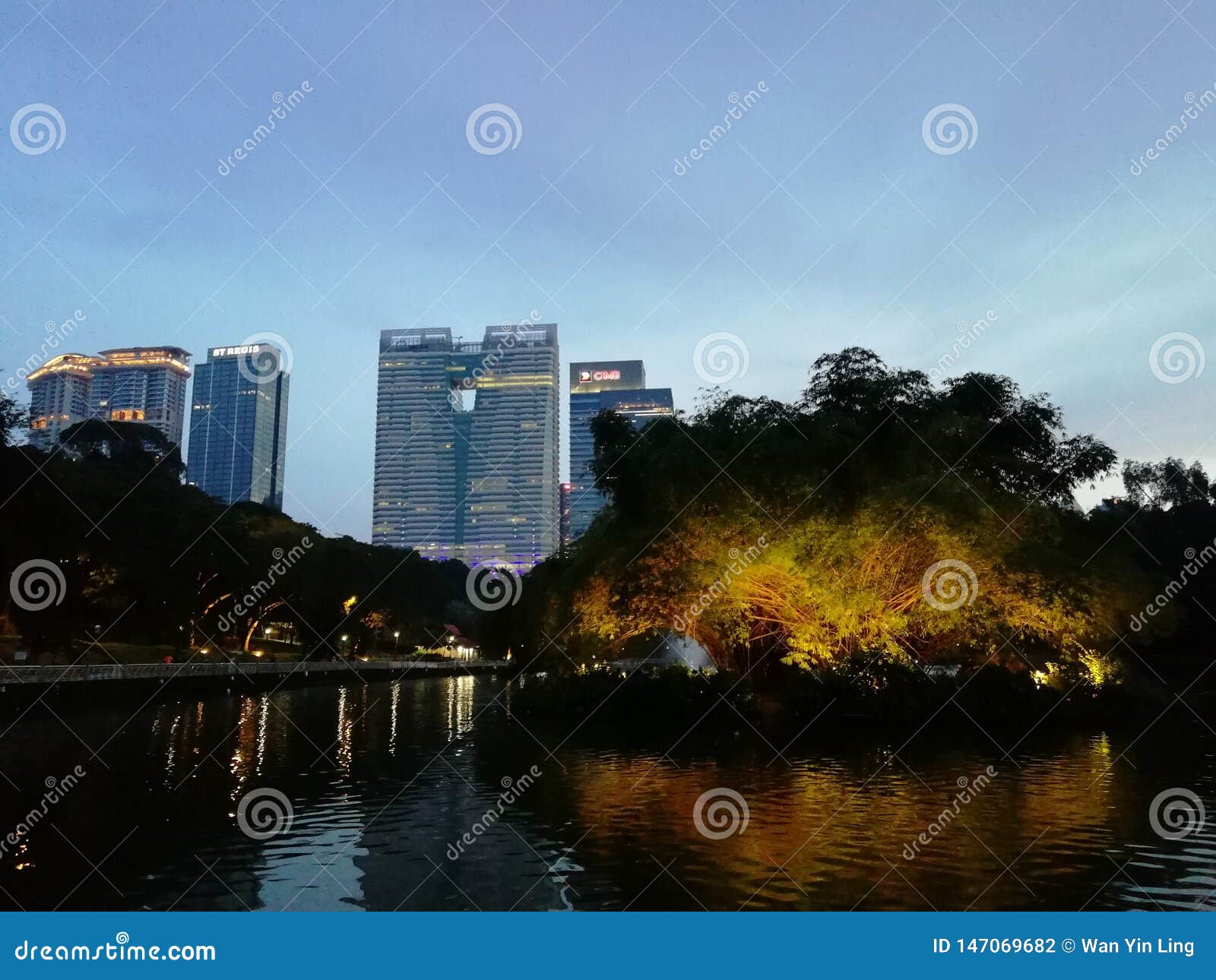 Evening City View from Lakeside, Kuala Lumpur Editorial Photography ...