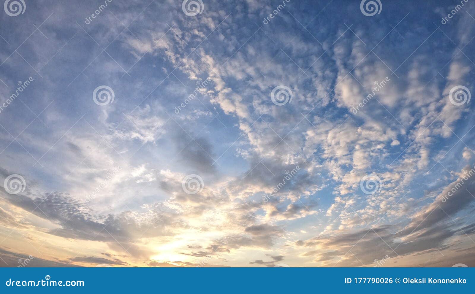 The Evening Cloudy Sky. Dramatic Sky Stock Photo - Image of clouds ...