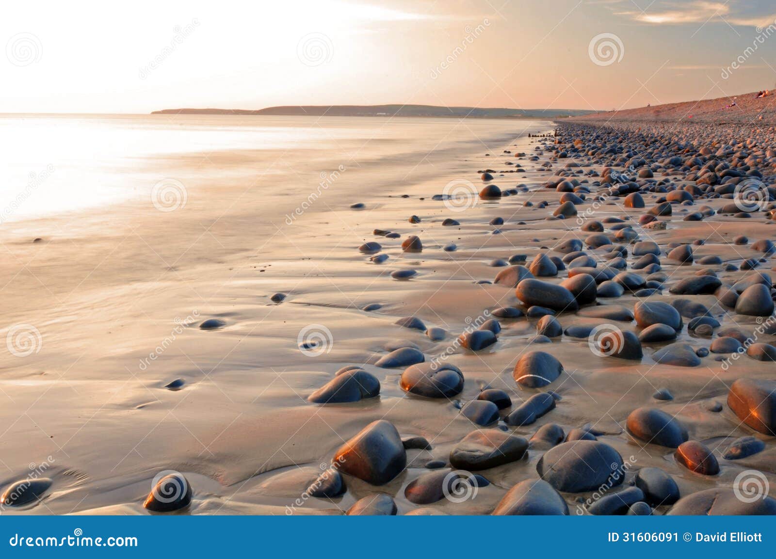 Evening on the coast stock image. Image of color, beautiful - 31606091