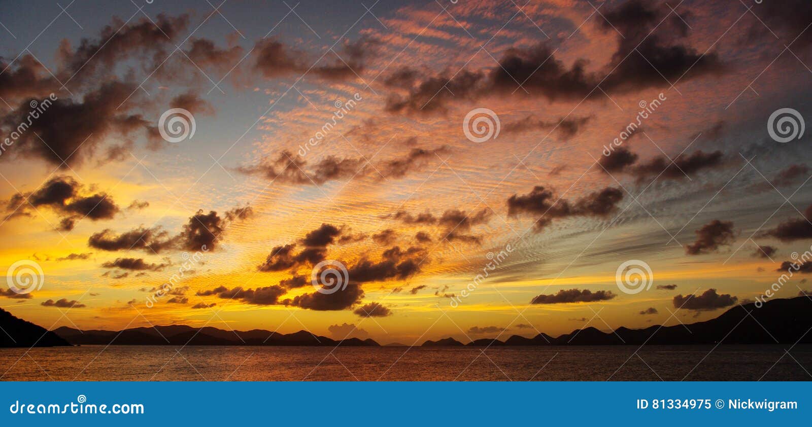 Evening colours, BVIs stock image. Image of british, virgin - 81334975