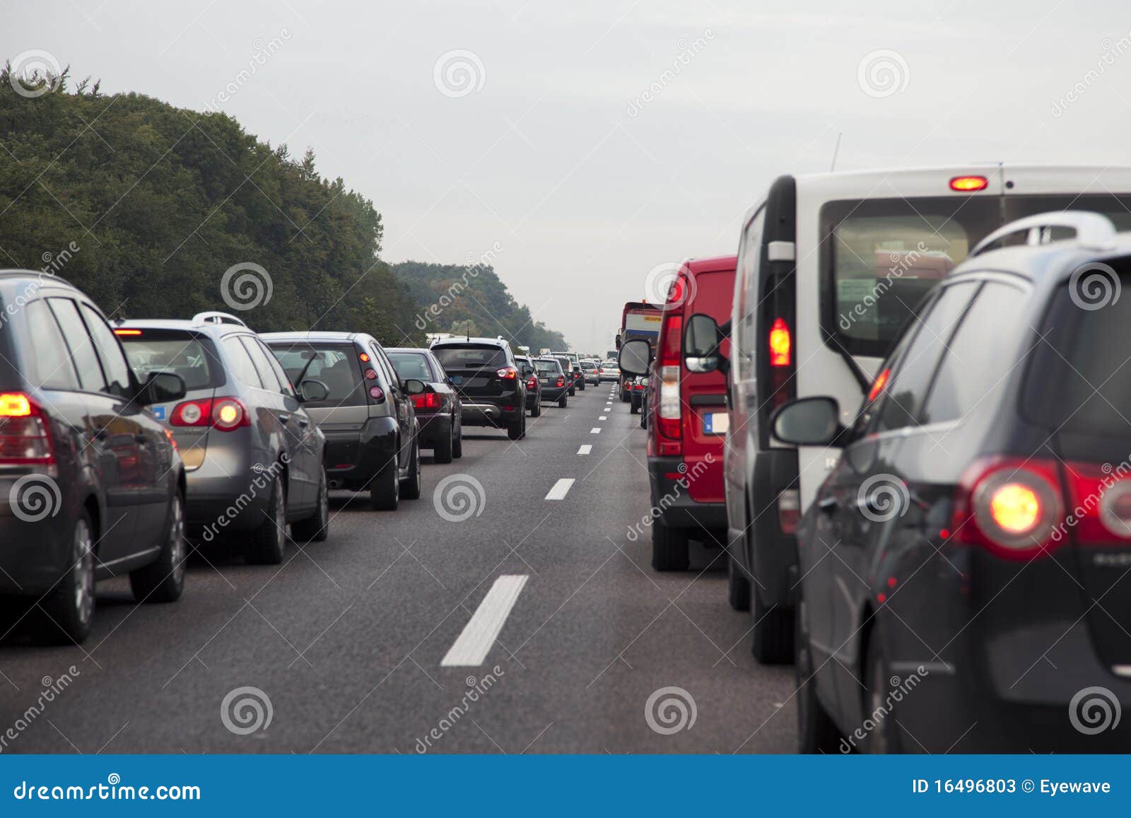 Evening commute stock image. Image of autobahn, cars - 16496803