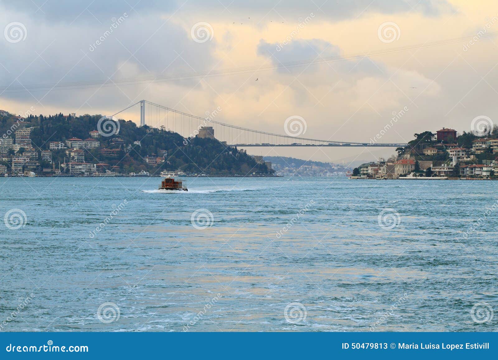 Evening Cruise in the Bosphorus Strait Stock Image - Image of culture ...