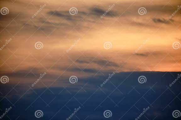 Evening Dramatic Sky with Beige Clouds during Sunset Stock Image ...