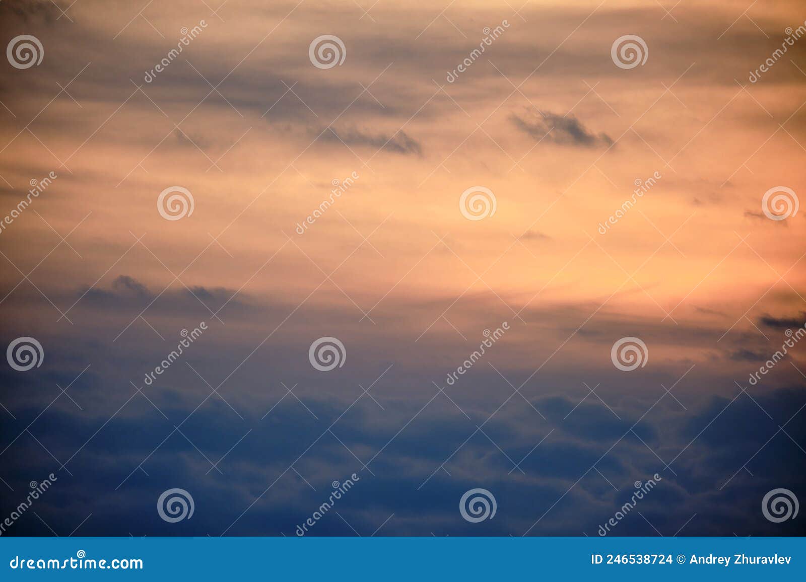 Evening Dramatic Sky with Beige Clouds during Sunset Stock Photo ...