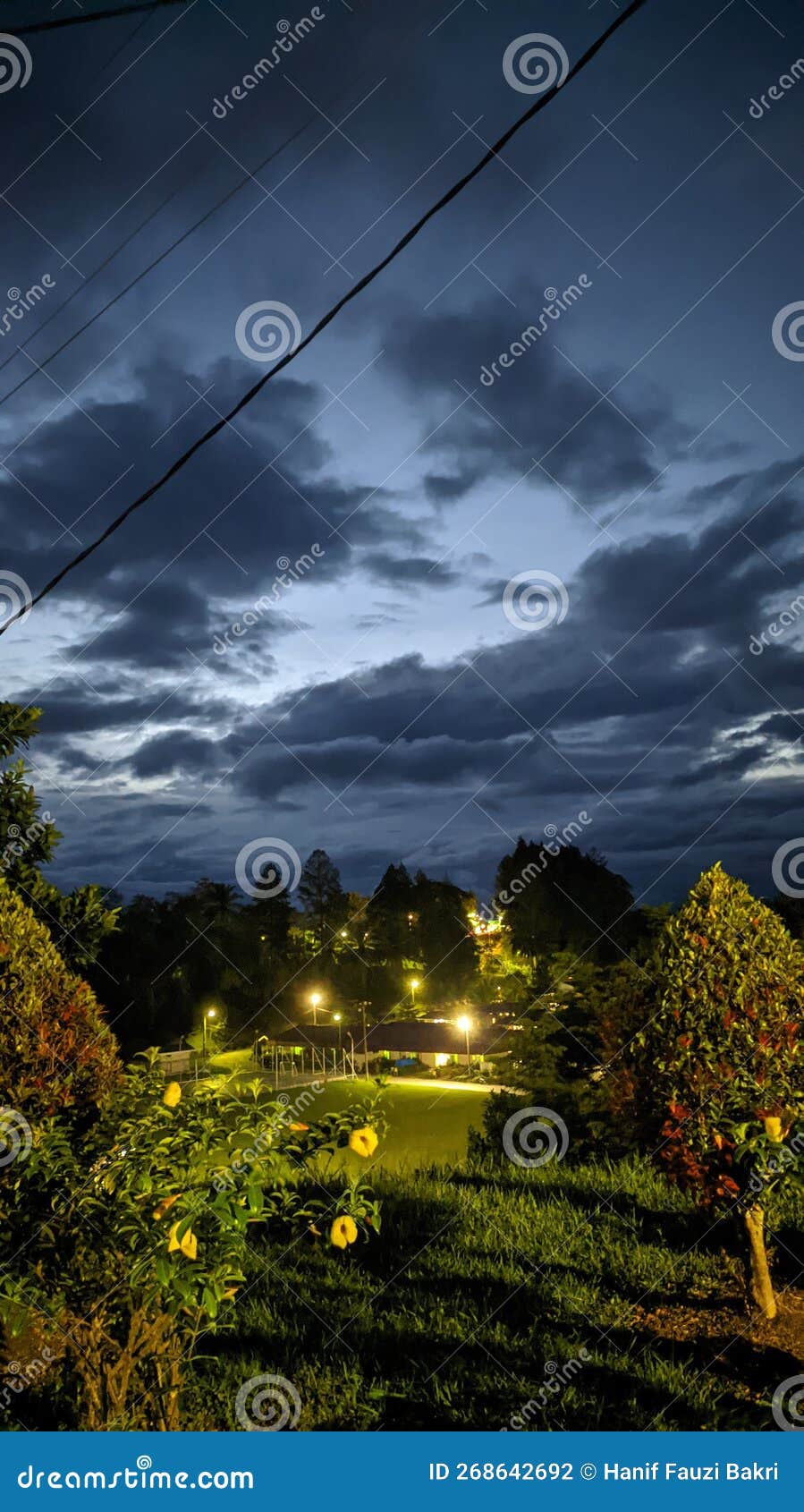 Evening Garden View at Complex Stock Photo - Image of evening, complex ...
