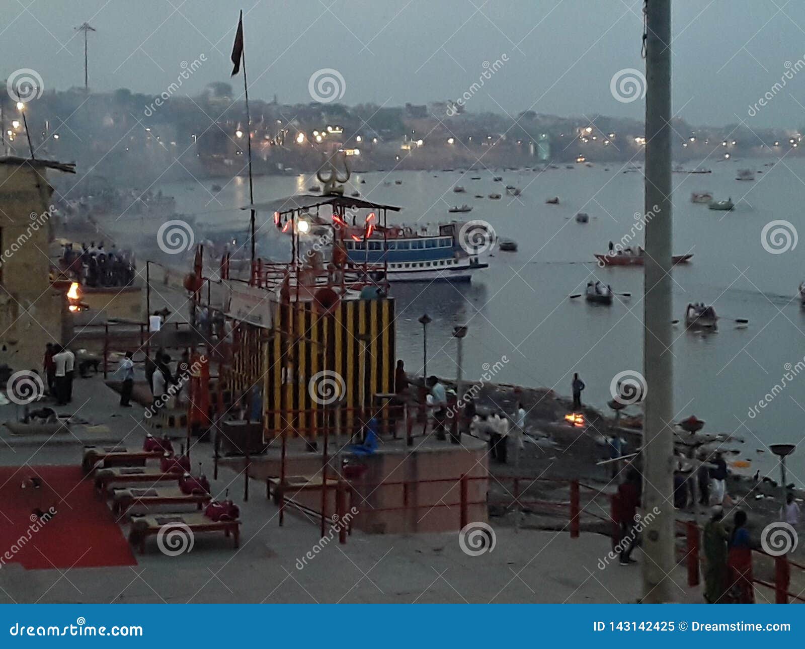 An Evening at Ghat in Kashi India Editorial Image - Image of kashi ...