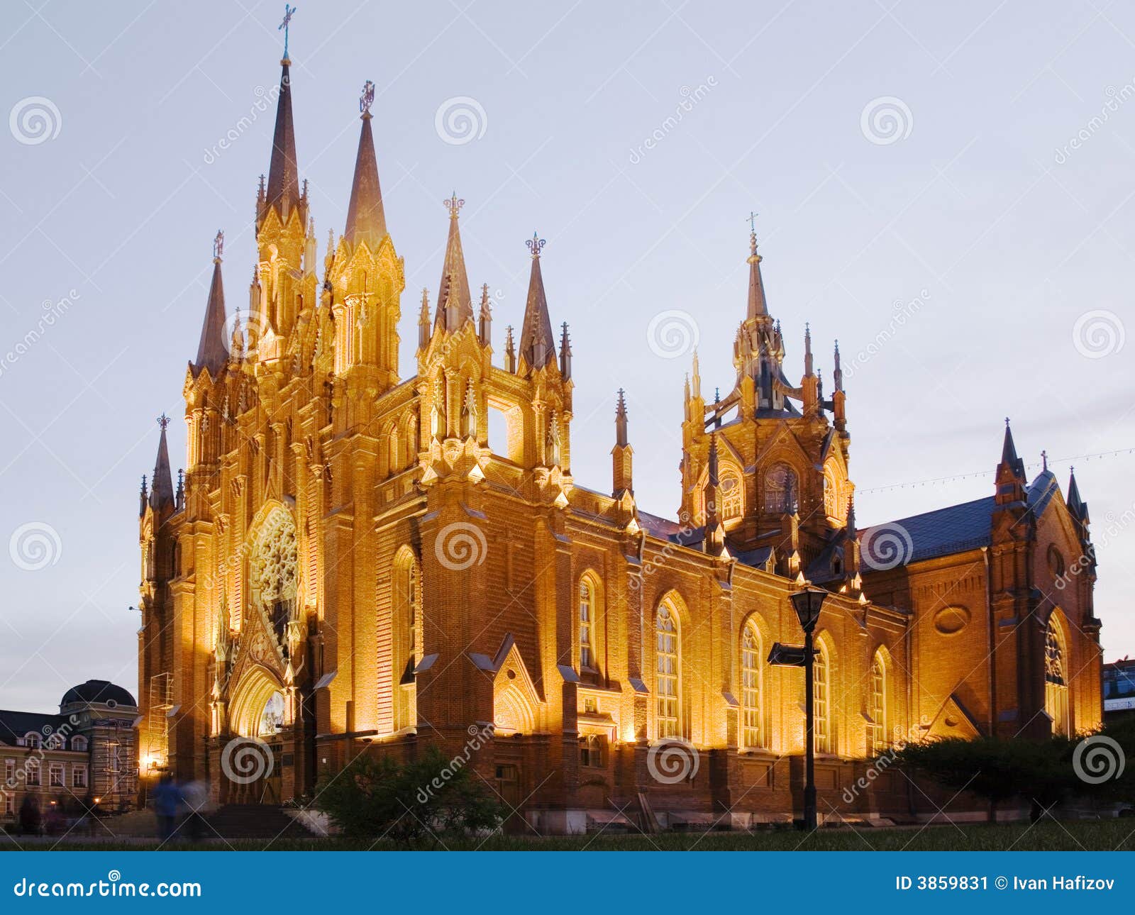 Evening gothic temple stock image. Image of london, building - 3859831