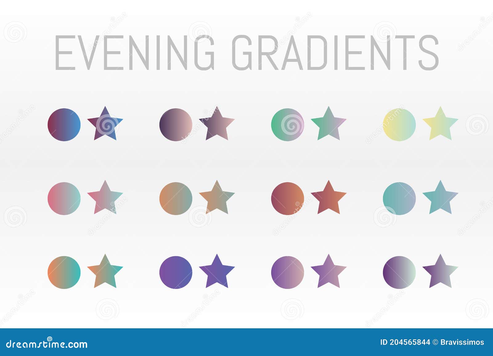 Evening Gradient Wallpaper Element Vector Background. Glow Colorful ...