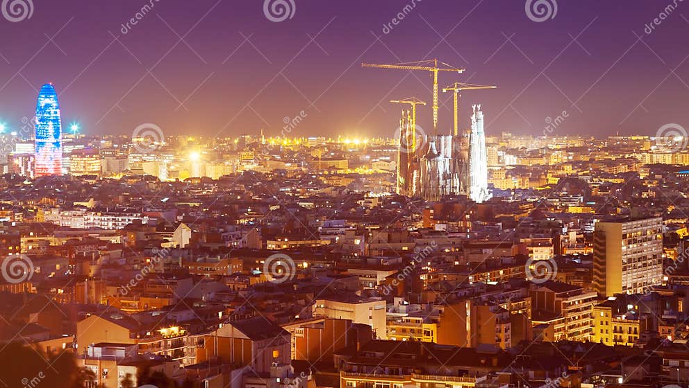 Evening kind of Barcelona stock image. Image of city - 30778629