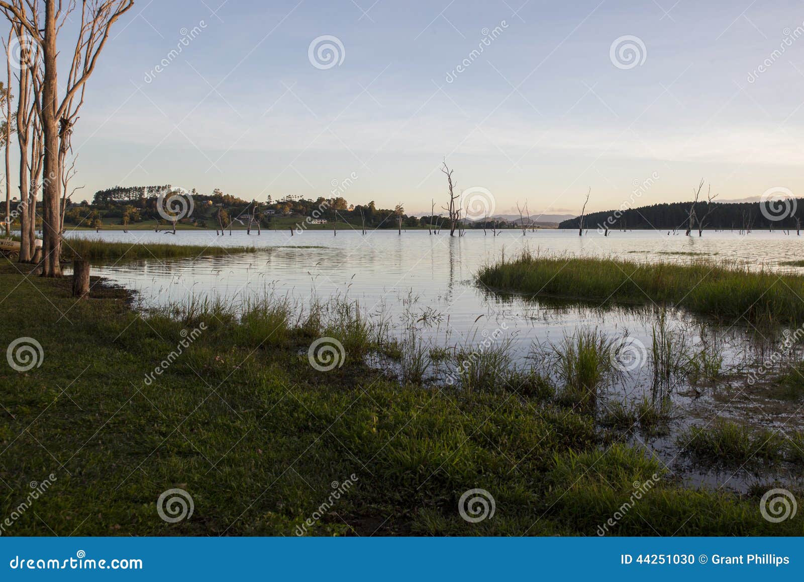 Evening Lakeside stock photo. Image of atherton, white - 44251030