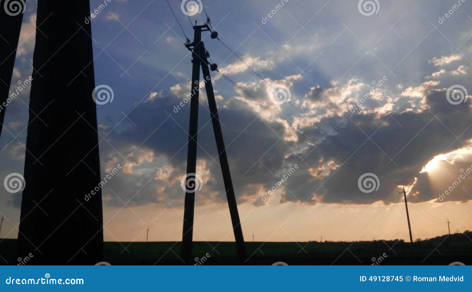 Evening Landscape in Rural Area Stock Image - Image of landscape, clean ...