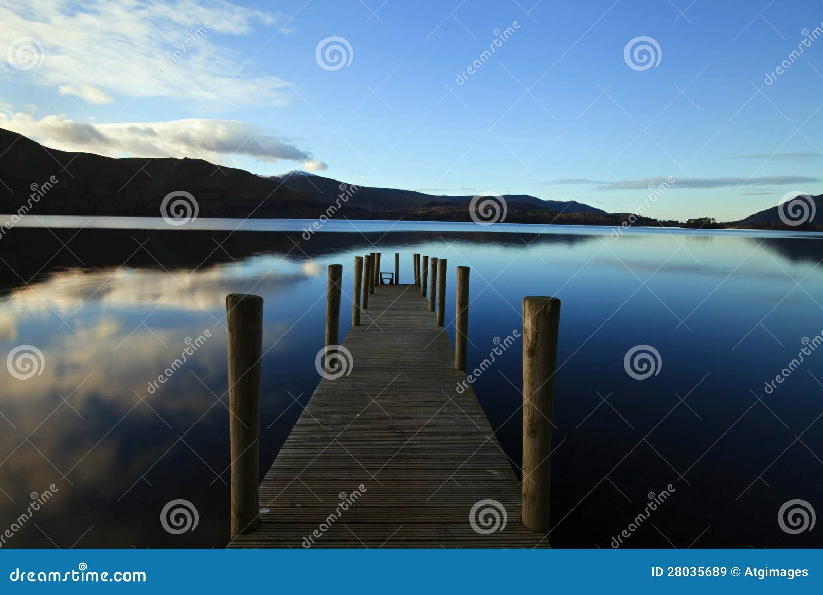Evening Light on Ashness Pier Stock Image - Image of english ...