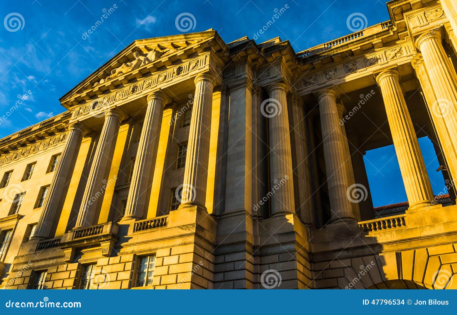 Evening Light on a Building in Washington, DC. Stock Photo - Image of ...