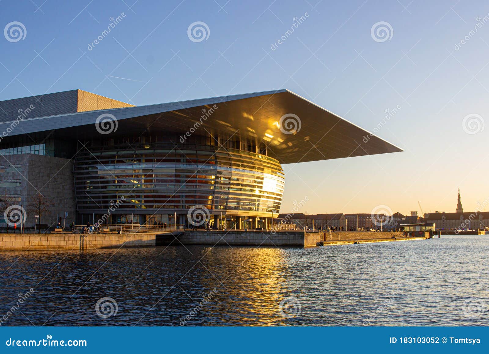 Evening Light on Danish Royal Opera House, Copenhagen Editorial ...