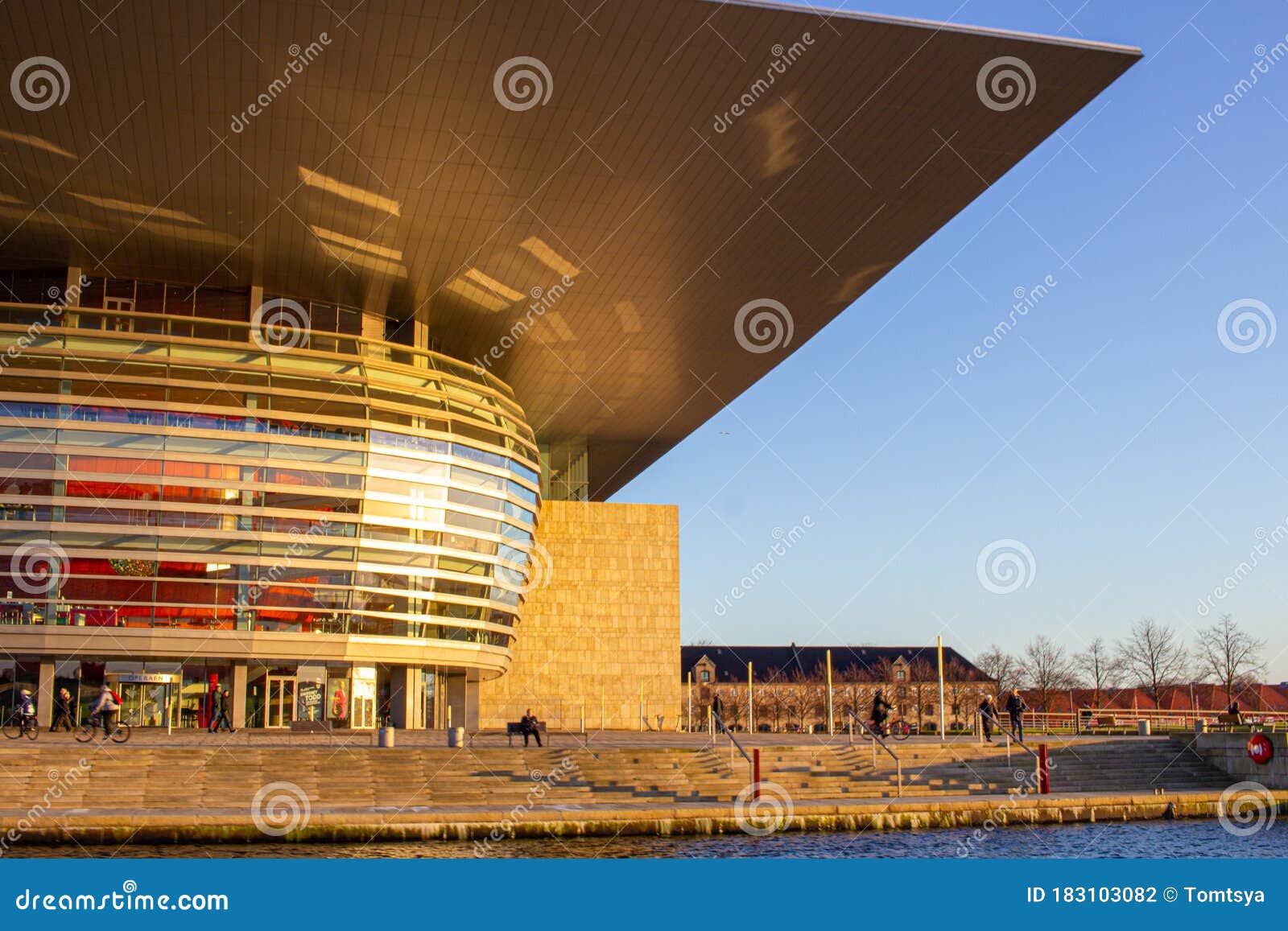 Evening Light on Danish Royal Opera House, Copenhagen Editorial ...