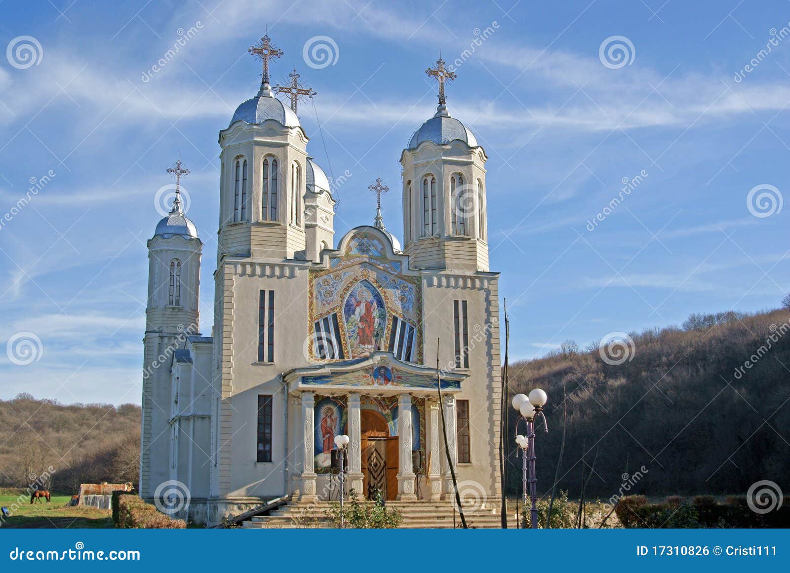 Evening Light Over Orthodox Monastery Stock Photo - Image of grass ...
