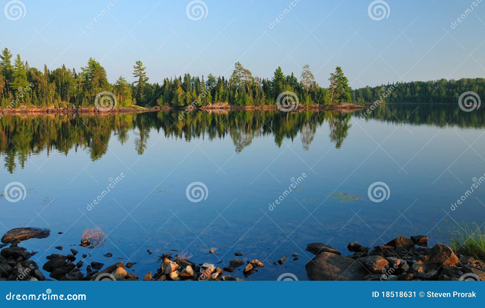 Evening Light in the Quetico Stock Image - Image of blue, backcountry ...