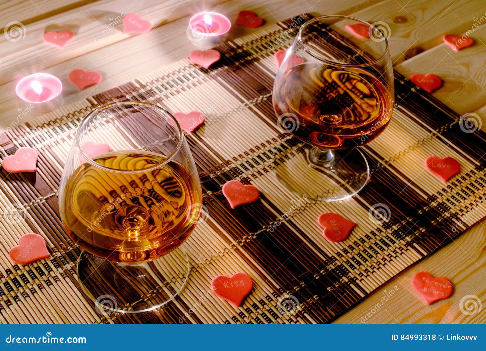 Evening Meeting on Valentine`s Day Stock Photo - Image of party ...