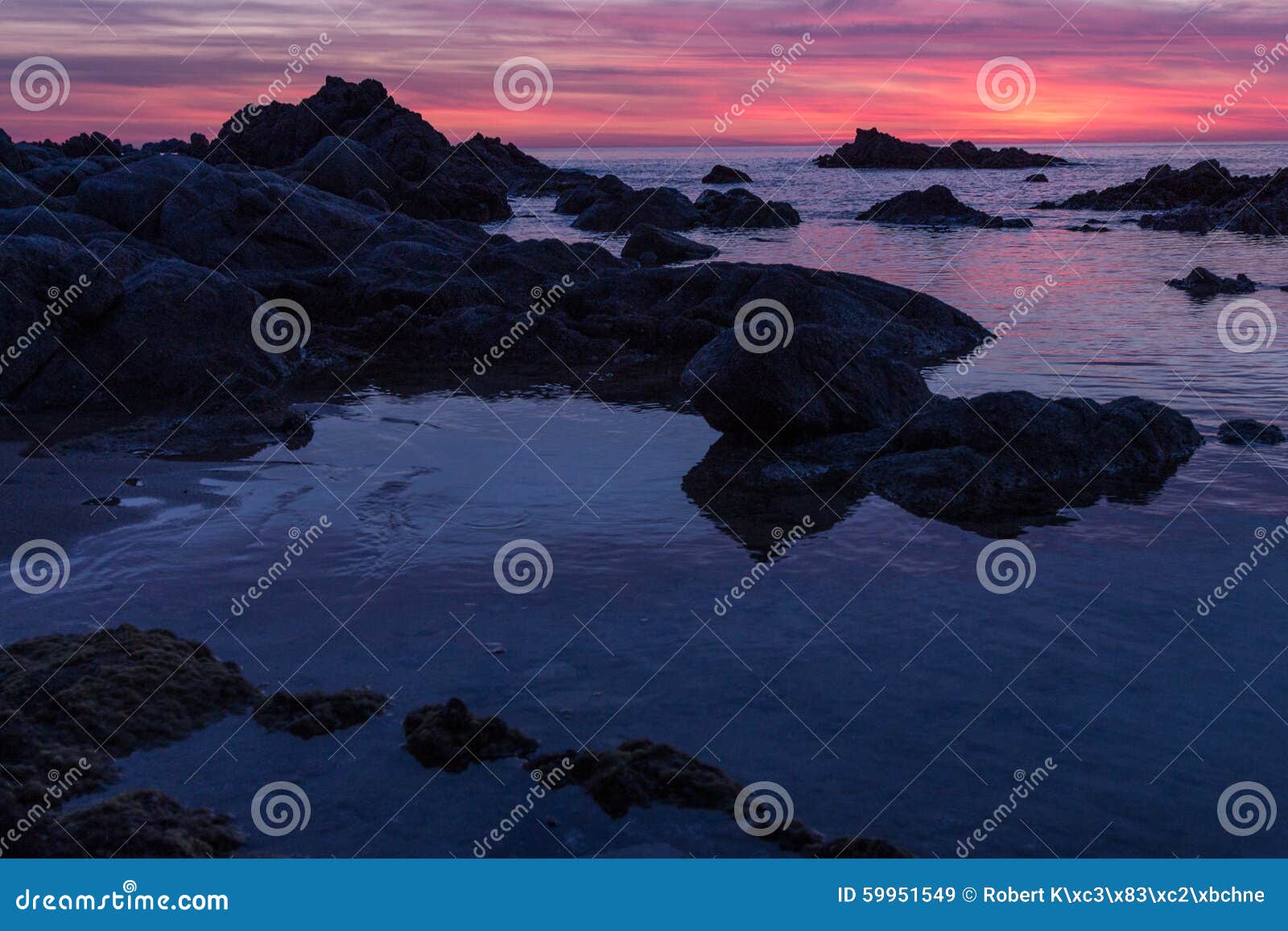 Evening Mood with Rocks at Sea Stock Image - Image of water, orange ...