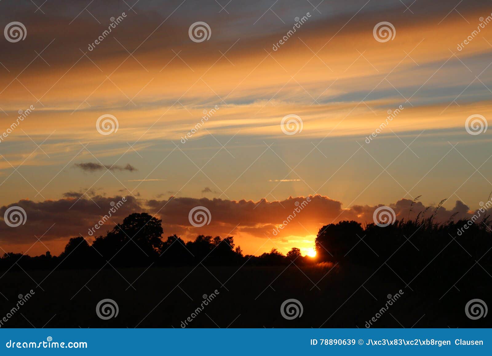 Evening mood in the sunset stock image. Image of black - 78890639