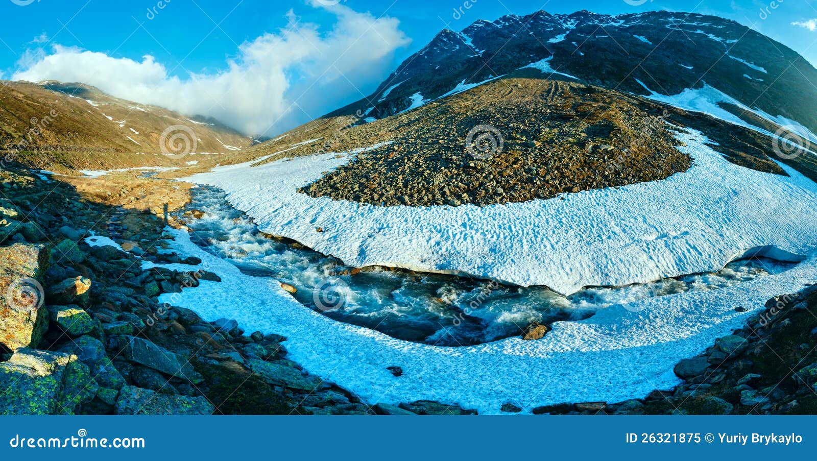 Evening Mountain Stream and Sunset (Austria ) Stock Image - Image of ...