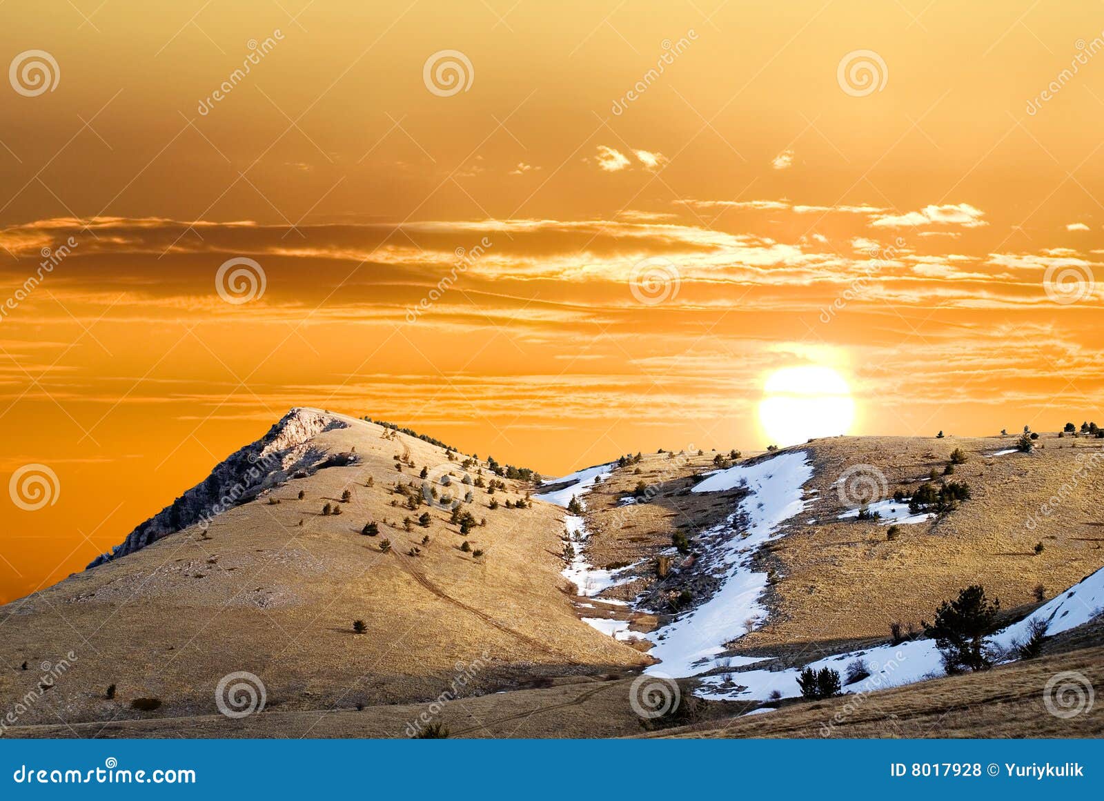 Evening in the mountains stock photo. Image of hike, dense - 8017928