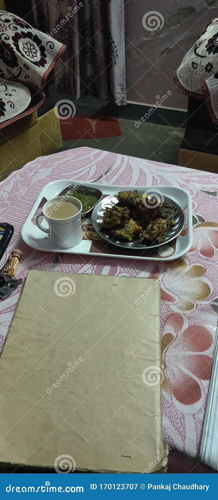 Evening nasta in stock image. Image of evening, pakoda - 170123707