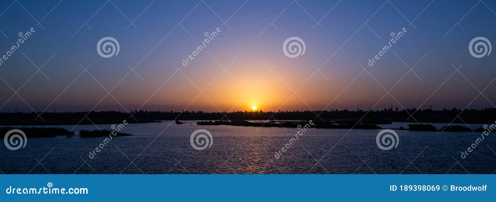 The Nile in the Setting Sun Stock Image - Image of rivers, sunlight ...