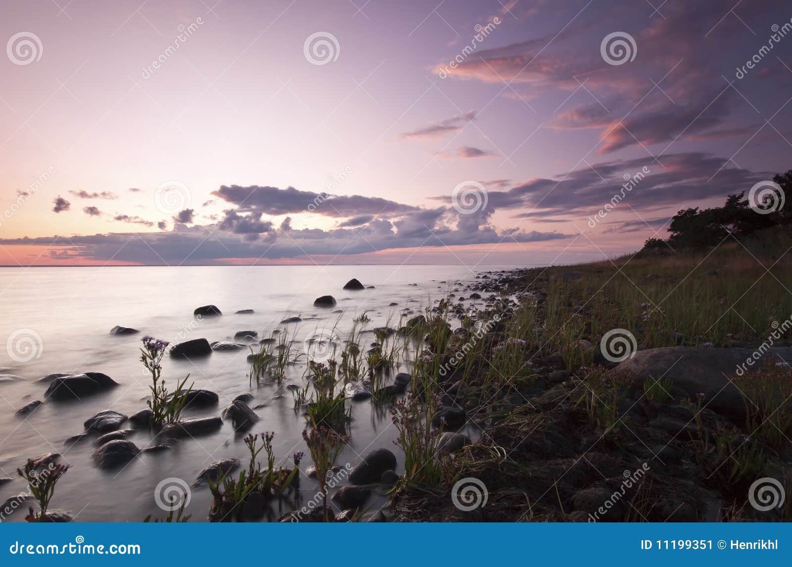 Evening ocean scene. stock image. Image of light, coastal - 11199351