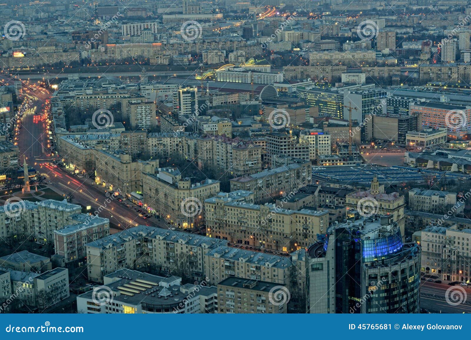 Evening Panorama of the City of Moscow. Russia. Editorial Photo - Image ...