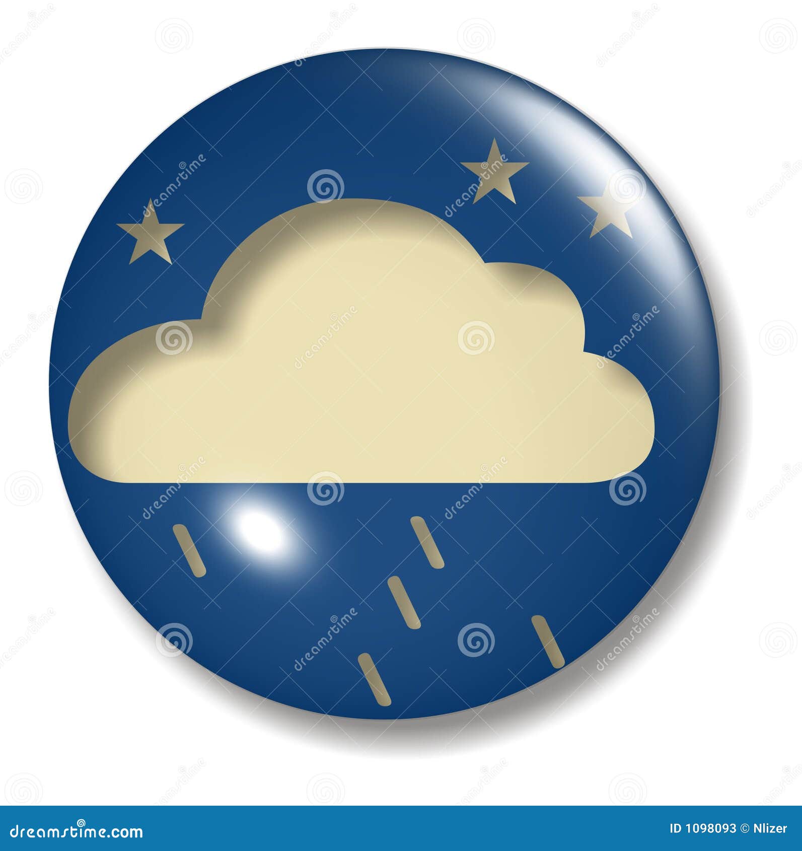 Evening Rain Button Orb stock illustration. Illustration of drawn - 1098093