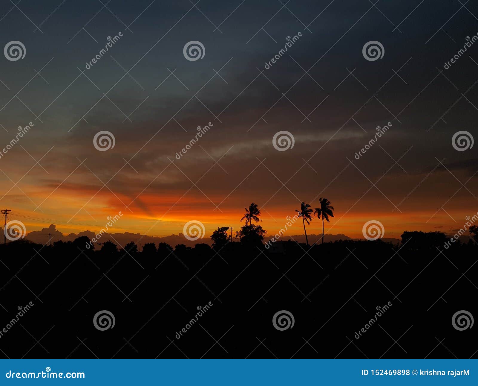 Evening red sky stock photo. Image of skysunset, evening - 152469898