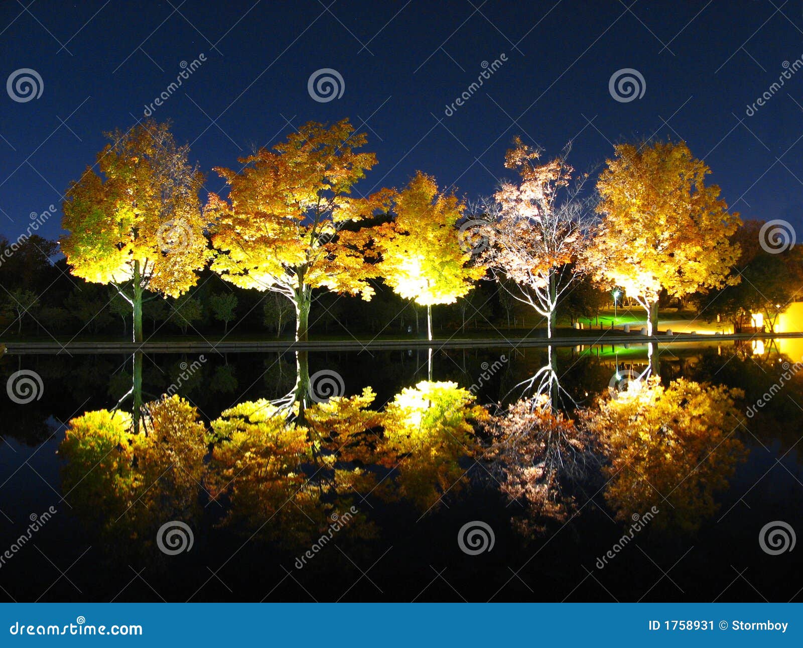 Evening reflection stock image. Image of fall, night, reflection - 1758931