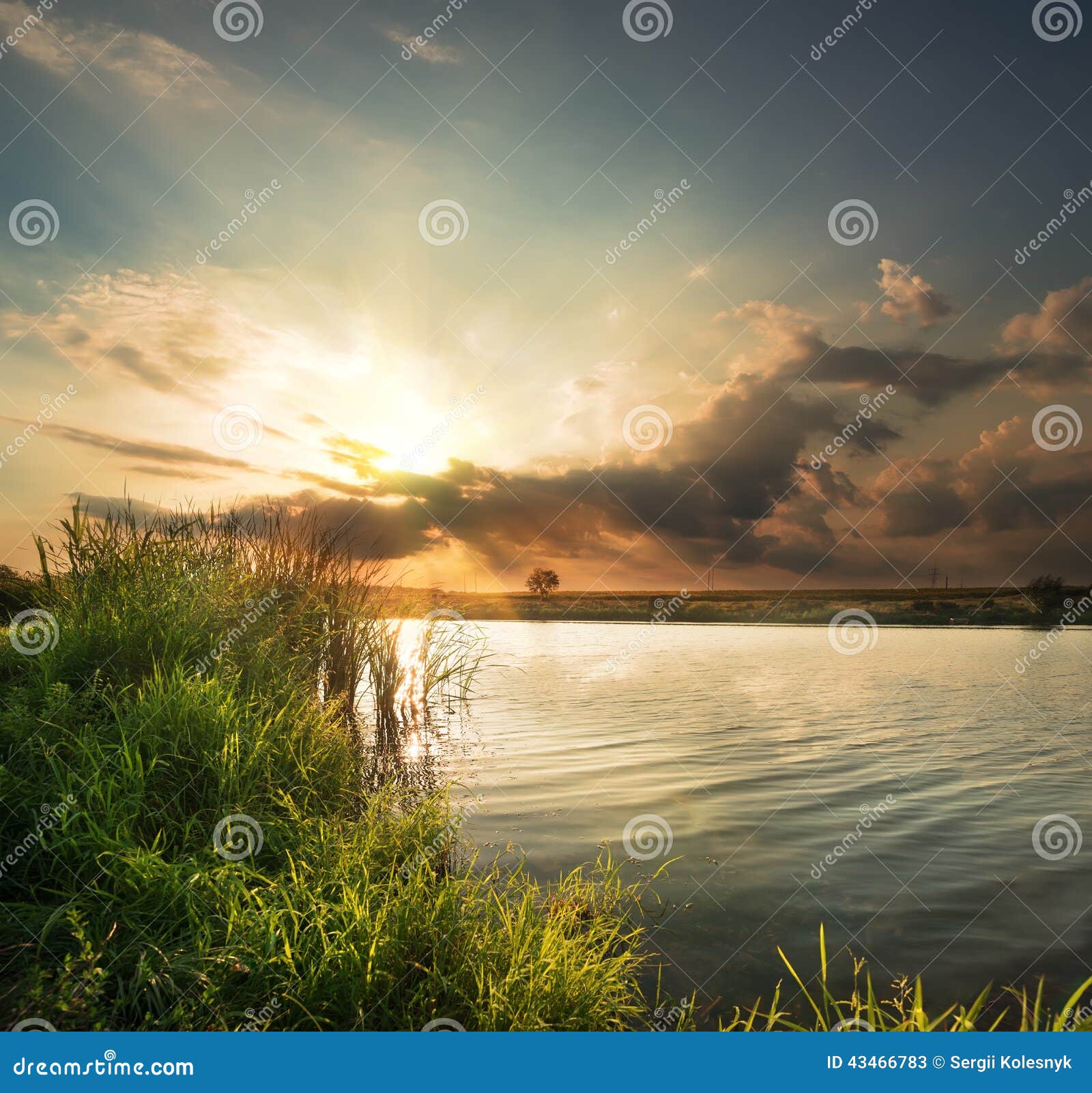 Evening on the river stock image. Image of freshness - 43466783
